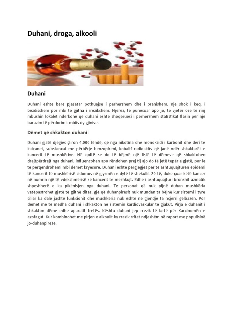 Duhani, Droga, Alkooli | PDF