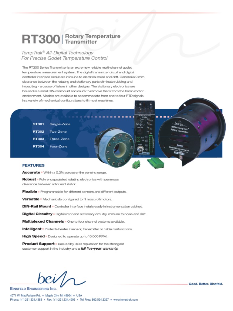 BEI-RT300 Product Datasheet | PDF | Electric Motor | Equipment