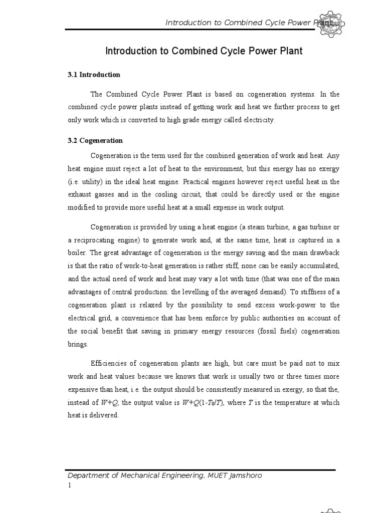 Introduction To Ccpp By Bab Pdf Cogeneration Steam 