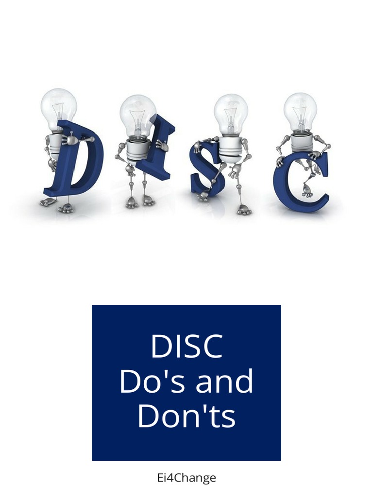 DISC Dos and Donts | PDF | Action (Philosophy) | Leadership