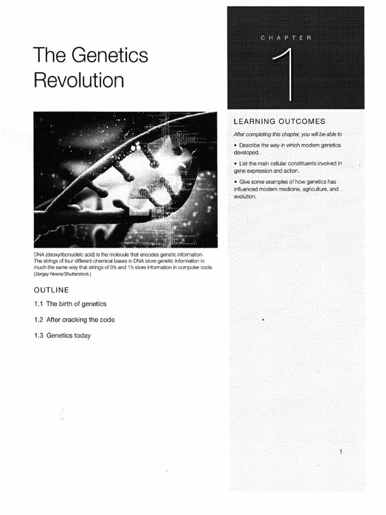 Chapter 1 The Genetic Revolution | PDF