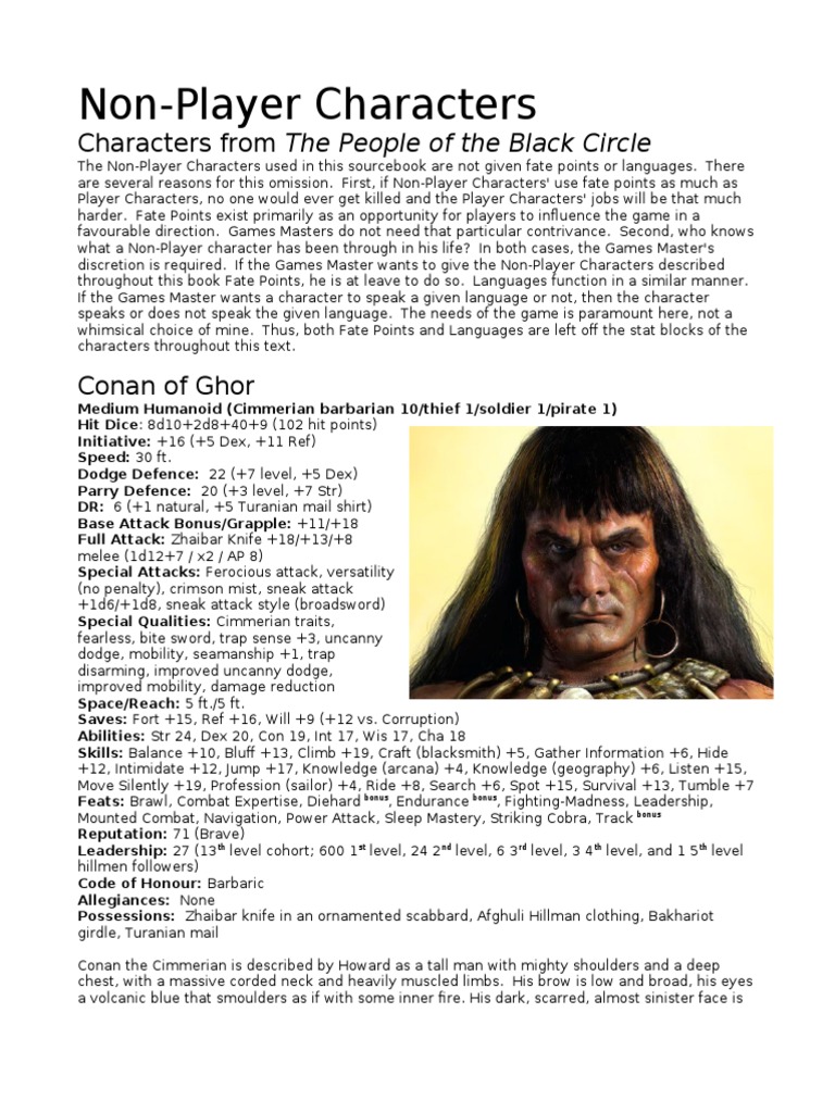 Conan Character Profile Guide | PDF | Law | General Fiction
