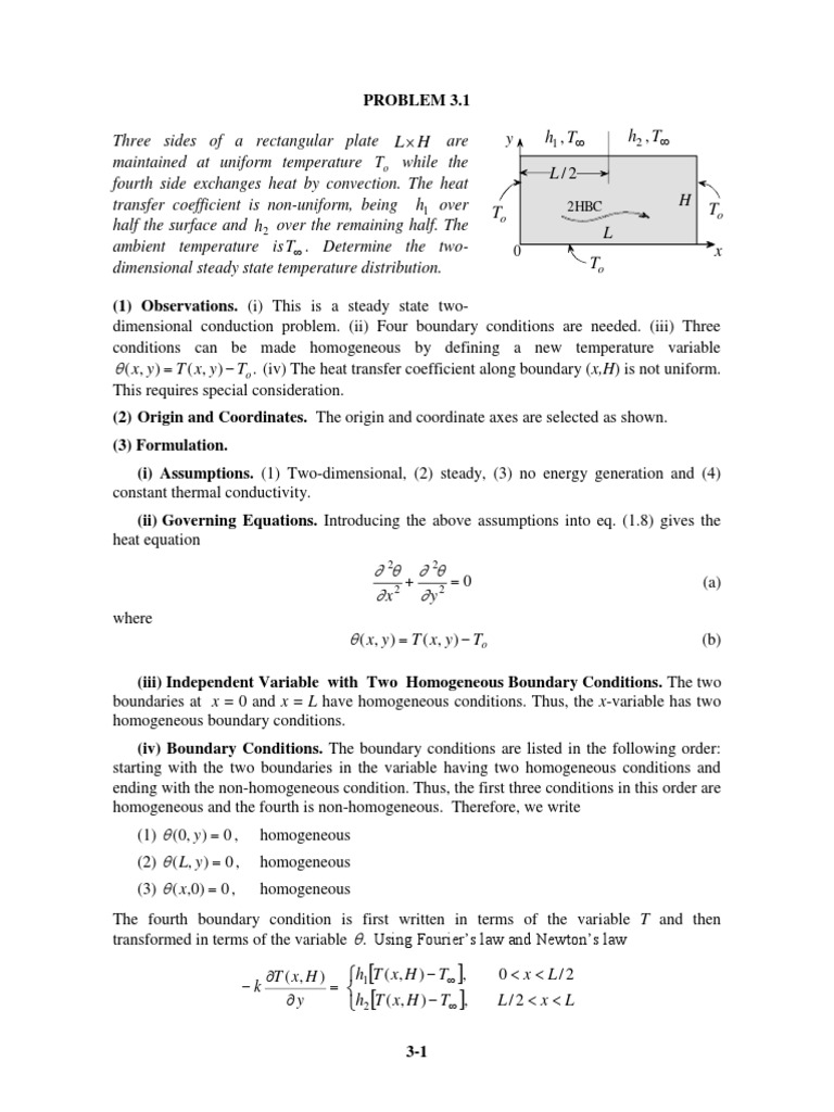 Heat Conduction ch3 Solution PDF | PDF | Thermal Conduction | Boundary Value Problem