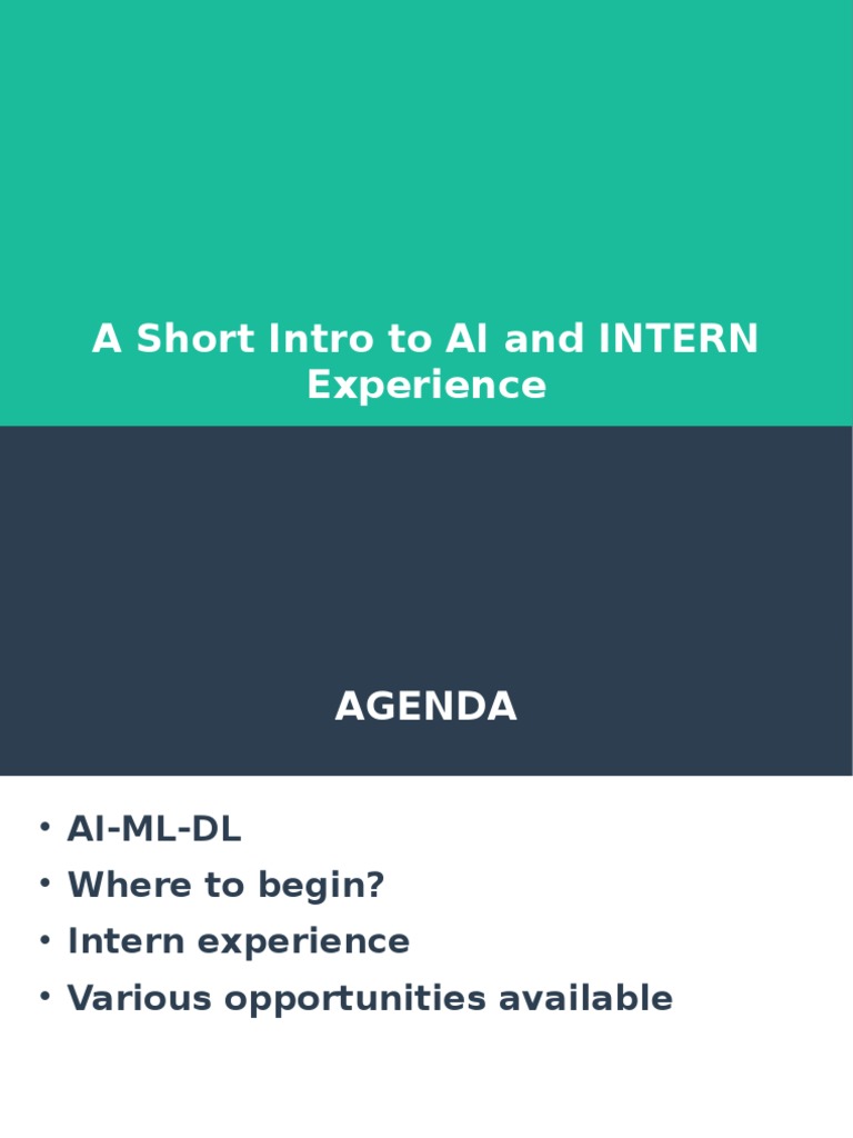 Ml Internship Experience Pdf Machine Learning Artificial Intelligence