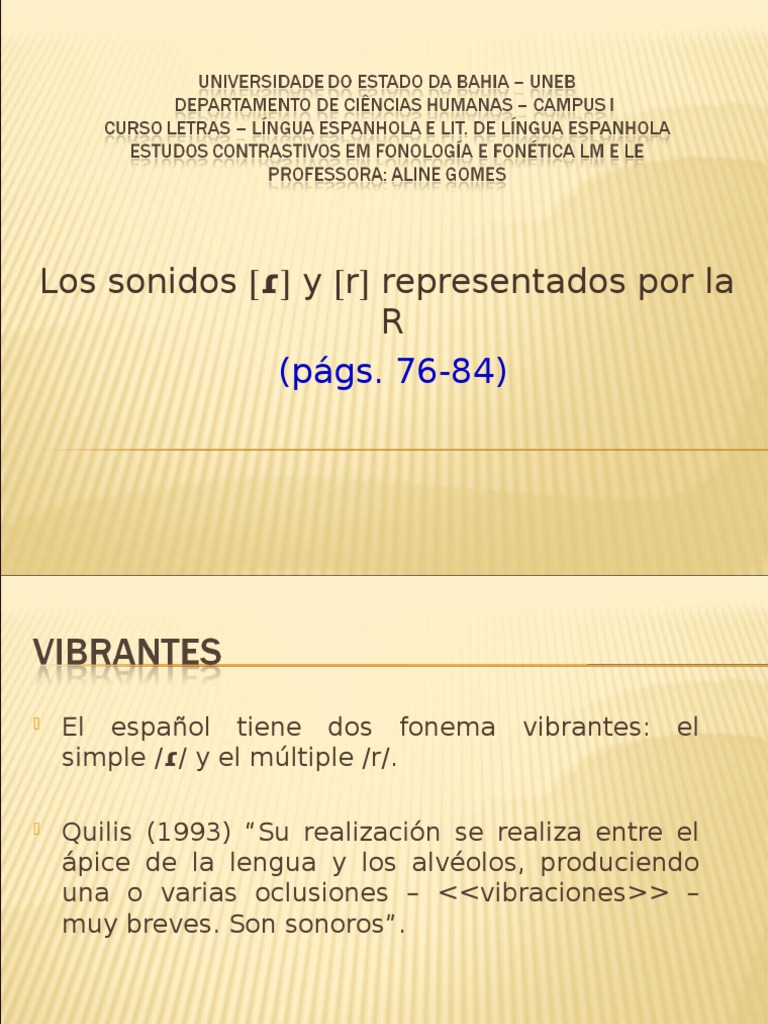 Los Fonemas Vibrantes | Descargar gratis PDF | Fonética | Voz humana
