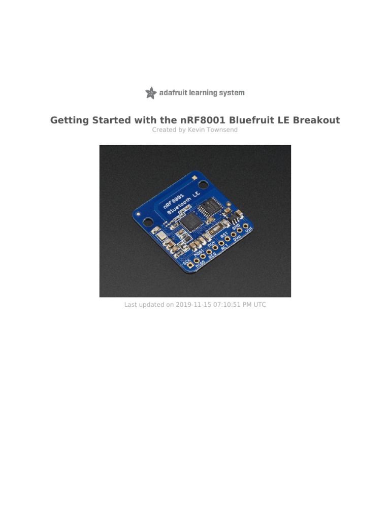 Getting-Started nrf8001 Bluefruit-Le-Breakout | PDF | Ios | Android (Operating System)
