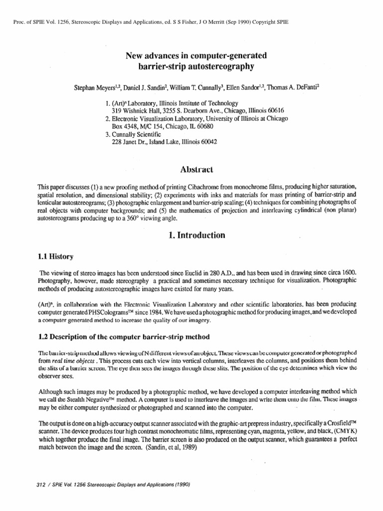 Autostereo Paper Referencing Chromalin | PDF | Stereoscopy | Imaging