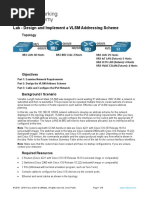 11.10.2 Lab - Design and Implement A VLSM Addressing Scheme | PDF ...