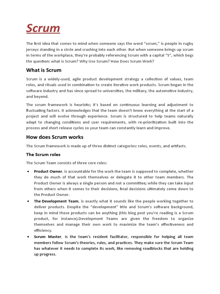 Scrum | PDF | Scrum (Software Development) | Cognition