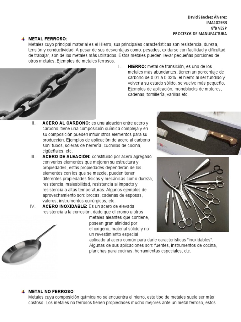 Metal Ferroso | PDF | Rieles | Cobre