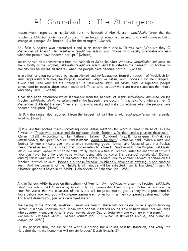 Ghurabah | PDF | Hadith | Muhammad