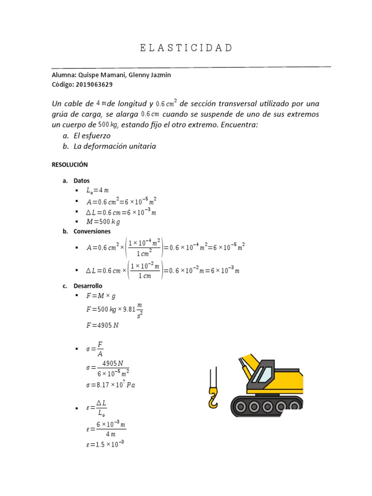 Ejercicio Elasticidad | PDF
