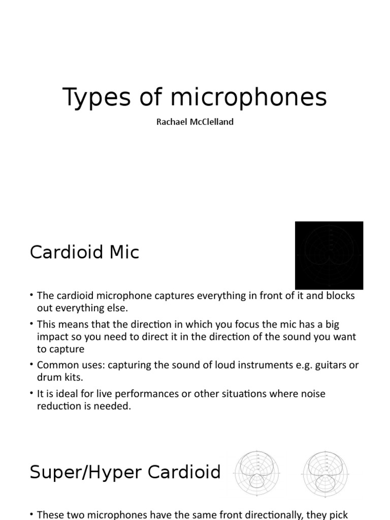 Types of Mics | PDF | Microphone | Sound