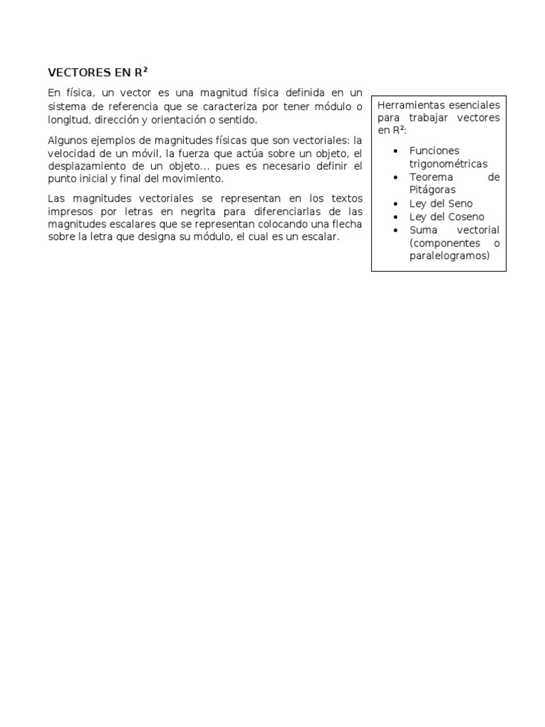 Vectores en R2 y R3 | PDF | Vector Euclidiano | Sistema de coordenadas ...