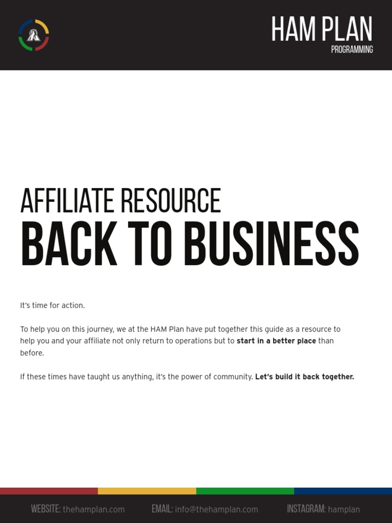 HAM Affiliate Back To Business | PDF | Business