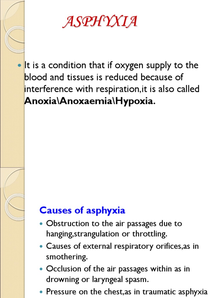 Asphyxia | PDF | Hanging | Respiratory System