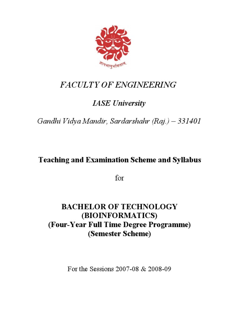 B.Tech Bioinformatics Guide | PDF | Magnetic Field | Fourier Transform