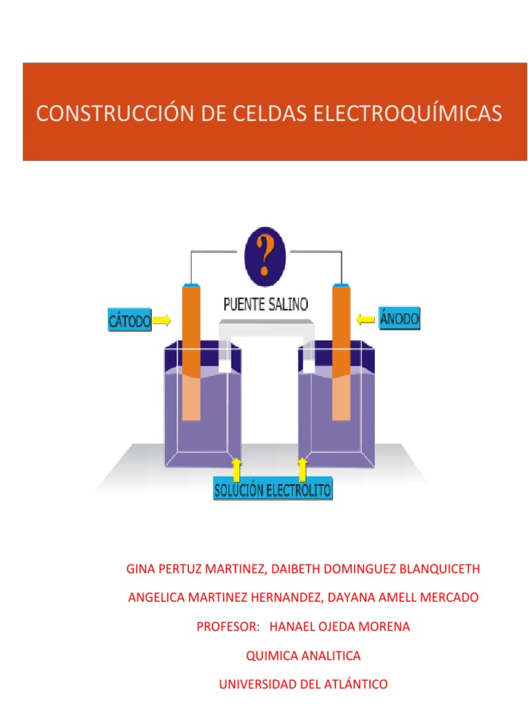 Celdas Electroquimicas 1 | PDF | Electroquímica | Electricidad