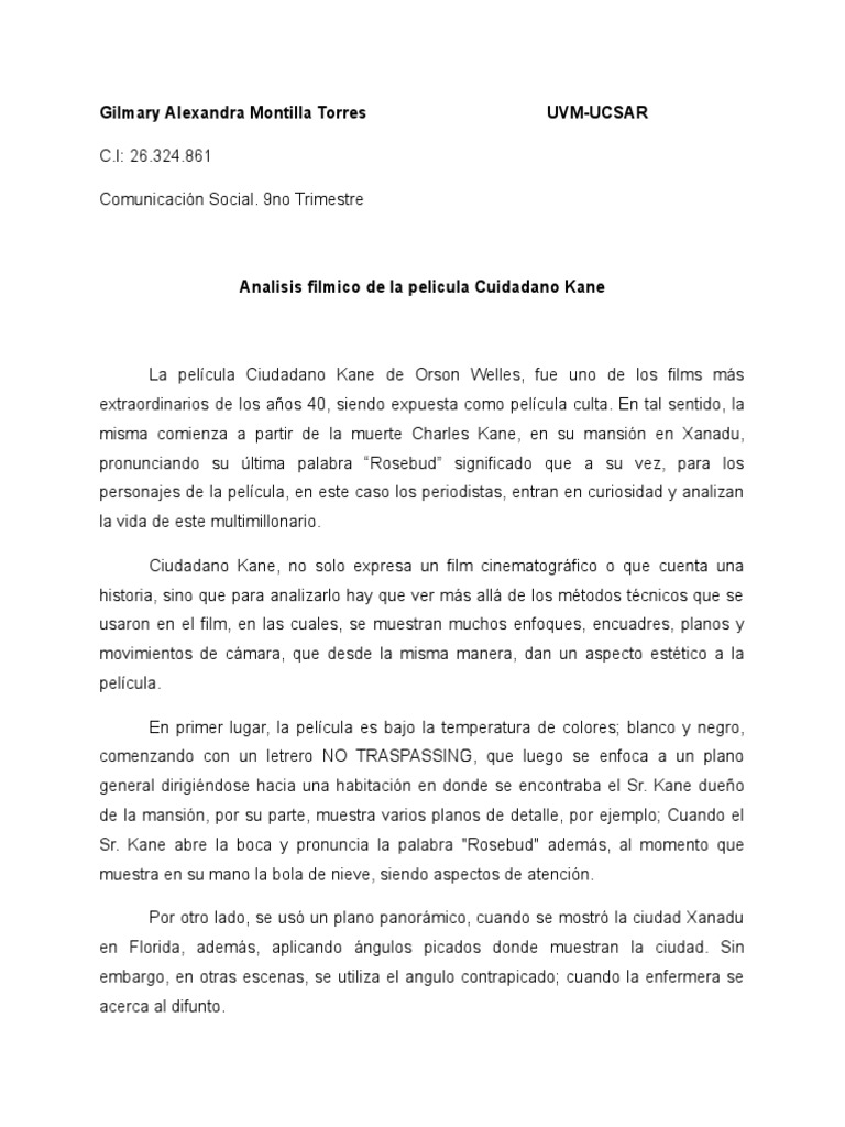 Análisis Semiotico | PDF | Cine