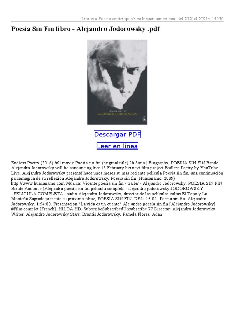 Poesia Sin Fin | PDF