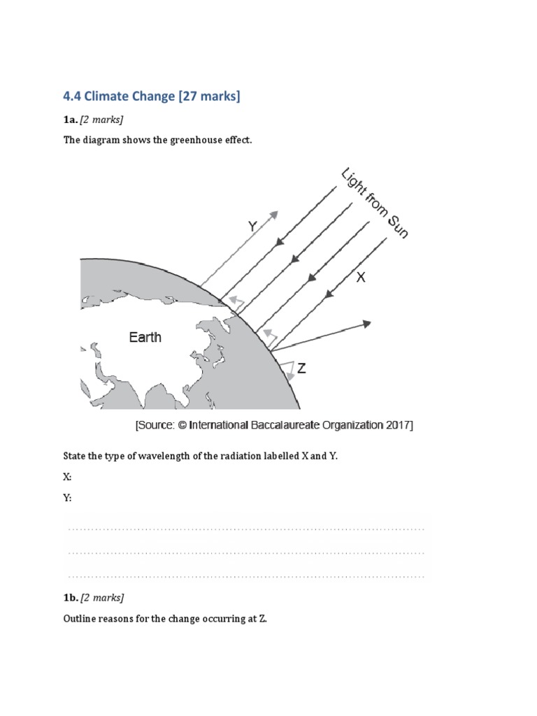 4.4 Climate Change Q's IB | PDF