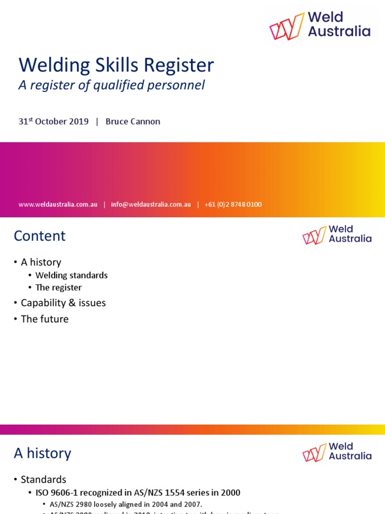 Welding Skills Register: A Register of Qualified Personnel | Download ...