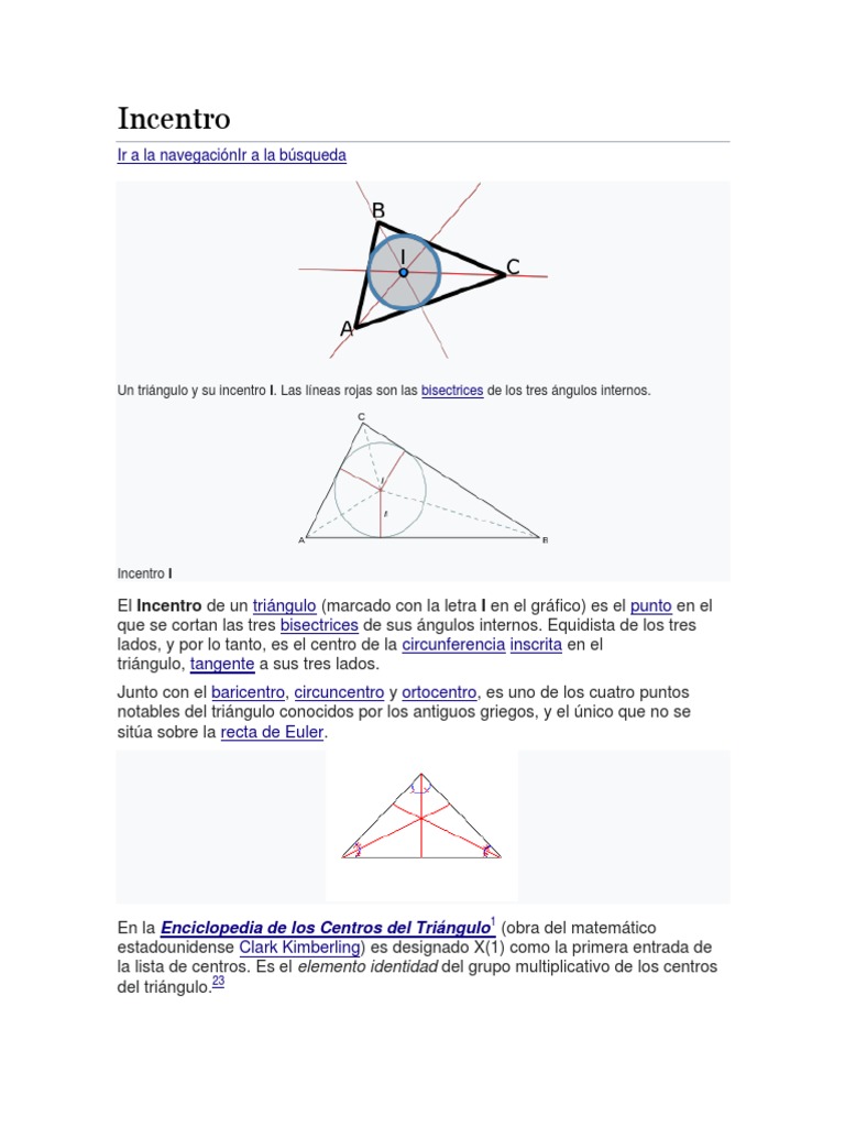 Incentro | PDF | Formas geométricas | Triángulo