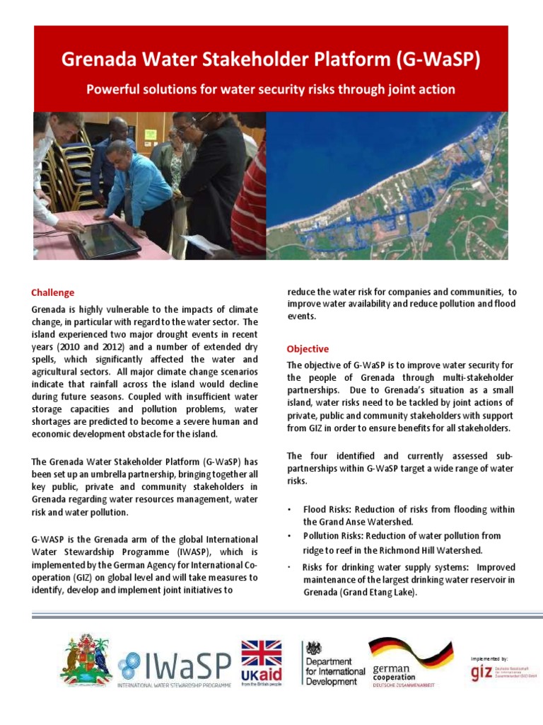 Grenada Water Stakeholder Platform (G-Wasp) : Powerful Solutions For ...