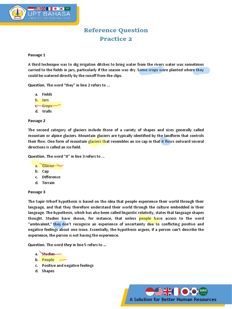 Reference Question Practice 2: Passage 1 | PDF | Hunter Gatherer | Society