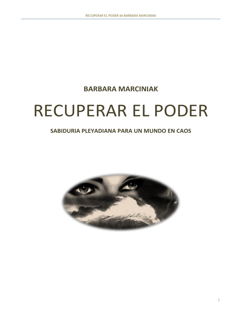 RECUPERAR EL PODER de BARBARA MARCINIAK PDF | PDF | Vida | Conocimiento