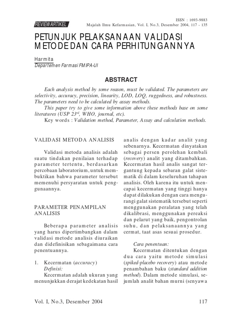 Validasi Metode | PDF