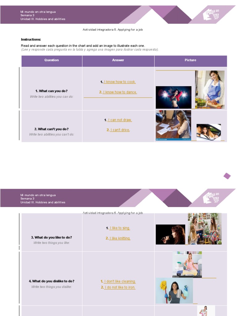 Instructions:: Read and Answer Each Question in The Chart and Add An ...