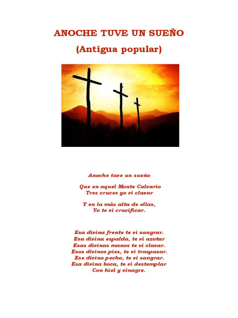 Anoche Tuve Un Sueño VV | PDF