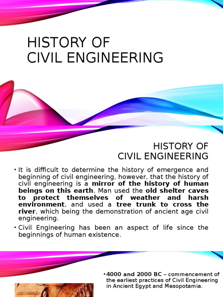 Evolution of Civil Engineering History | PDF | Civil Engineering ...