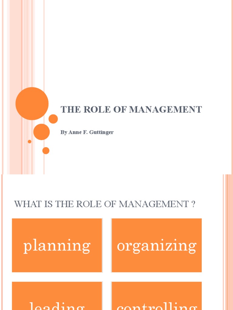 The Role of Management | PDF | Strategic Management | Leadership