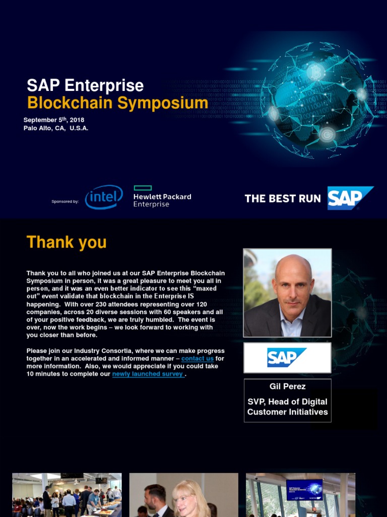 SAP Enterprise Blockchain Symposium Output | PDF | Sap Se | Coagulation