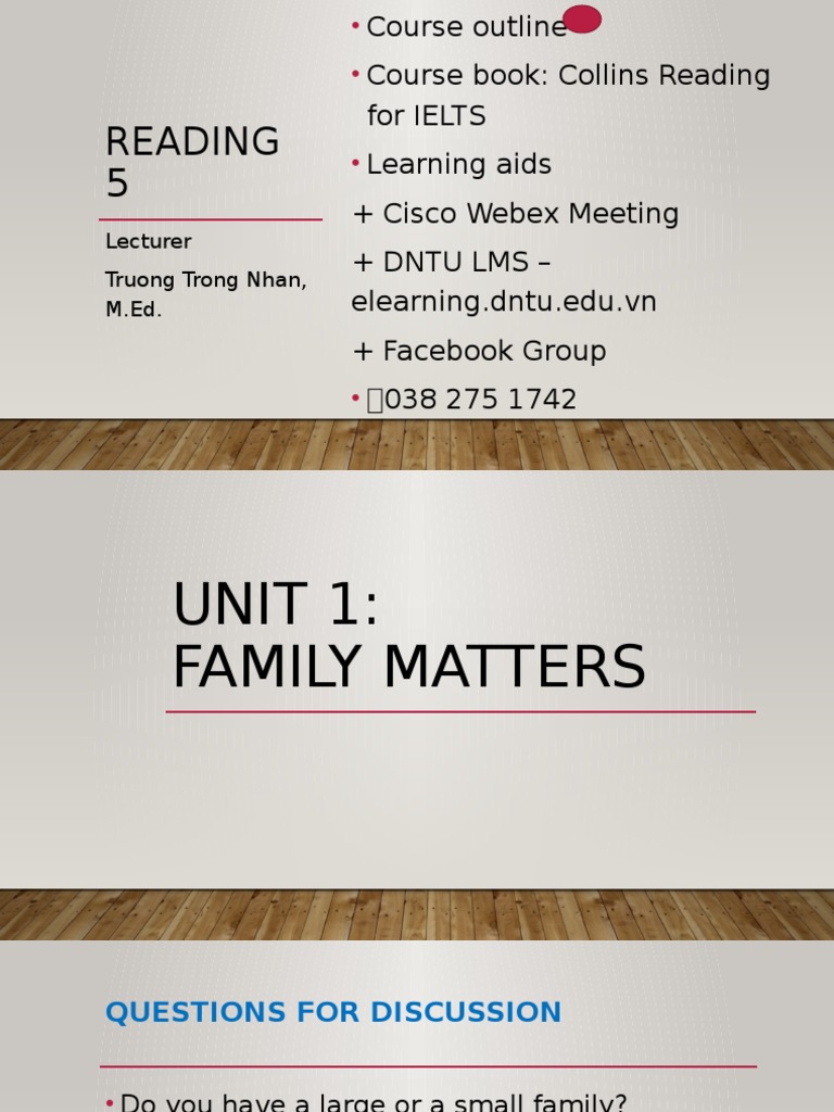 Unit 1 Family Matters | PDF