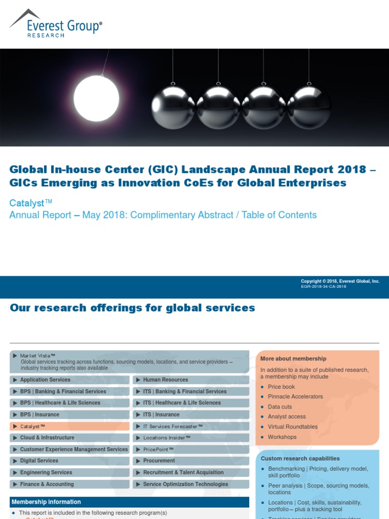 Everest Group Global in House Center GIC Landscape Annual Report 2018 ...