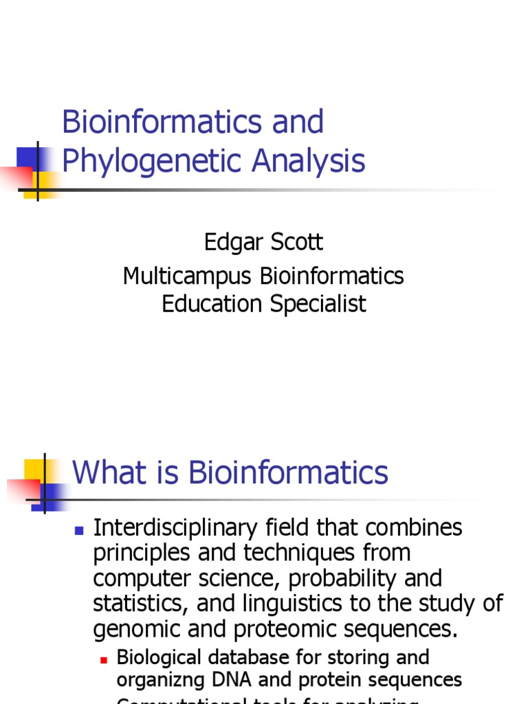 Bioinformatics-And-Phylogeny | PDF | Sequence Alignment | Bioinformatics