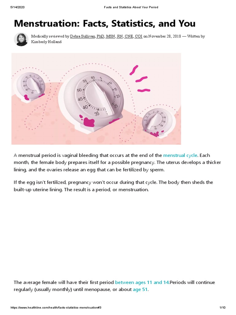 Facts and Statistics About Your Period | PDF | Menstrual Cycle ...