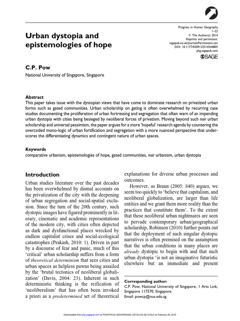Pow, 2014 PDF | PDF | Dystopia | Neoliberalism