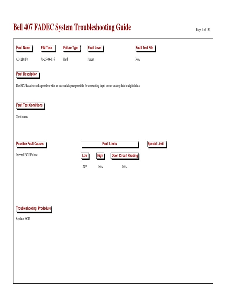 Bell 407 FADEC Troubleshooting Guide | PDF | Troubleshooting | Relay