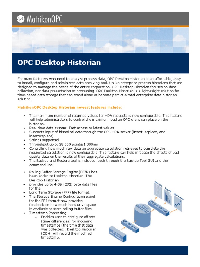 OPC Desktop Historian: Data Archiving Tool | PDF | Backup | Computer File
