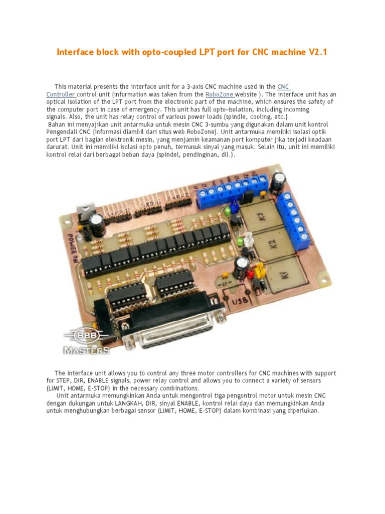 Interface Block With Opto | PDF | Numerical Control | Relay