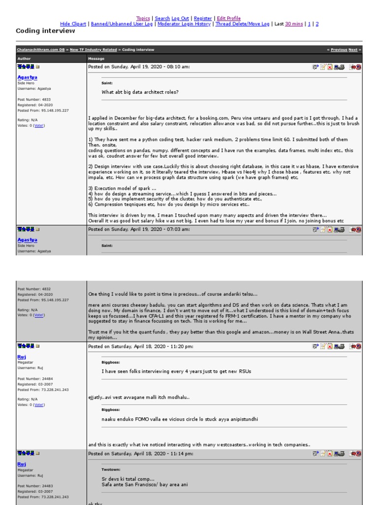 Db Coding Interview Pdf Apache Spark Internet Forum