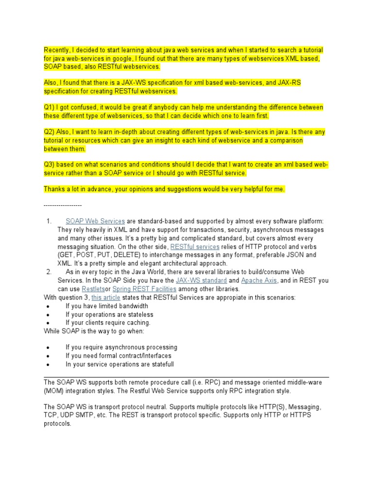 WebServices Tutorial | PDF | Representational State Transfer | Soap