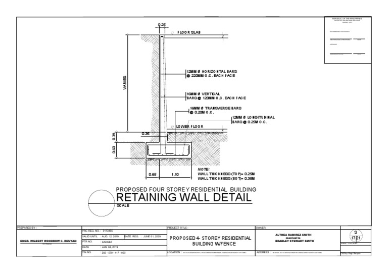 Retaining Wall Details | PDF | Buildings And Structures | Art Media