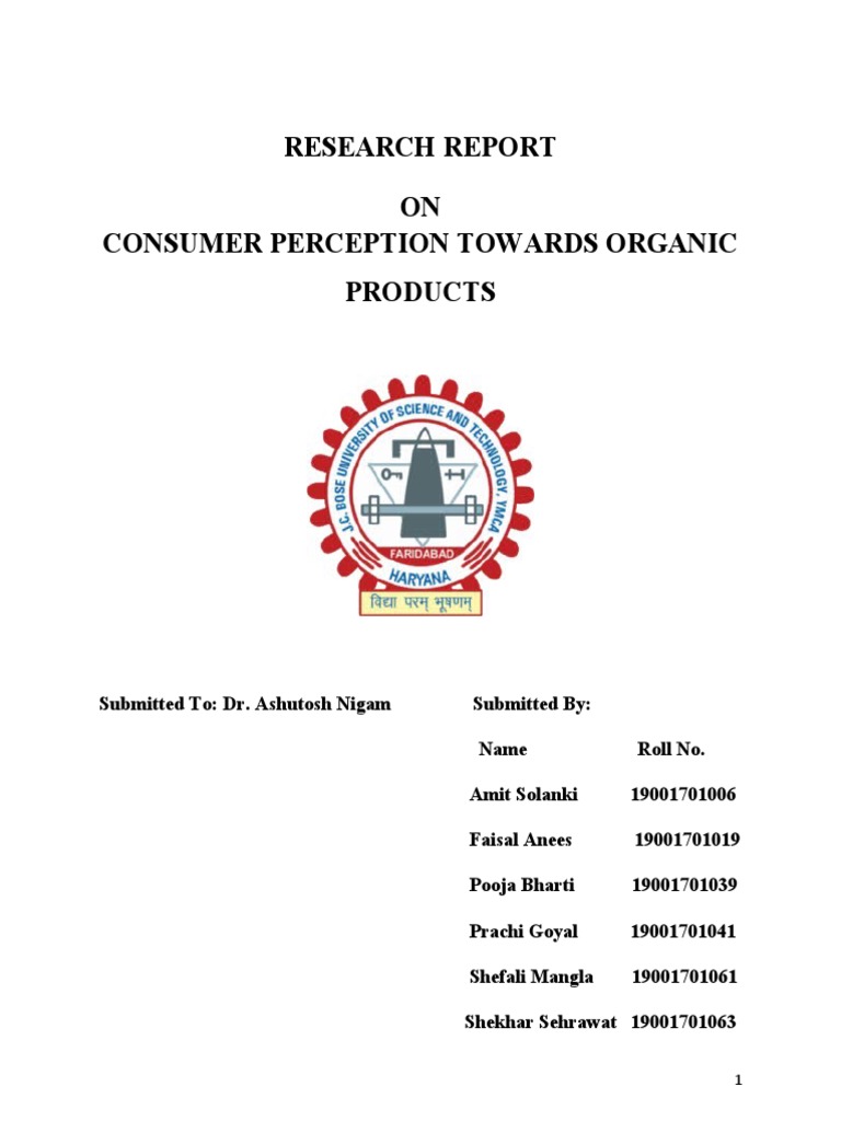 Project of BR (ORGANIC PRODUCT) | PDF | Organic Foods | Behavior