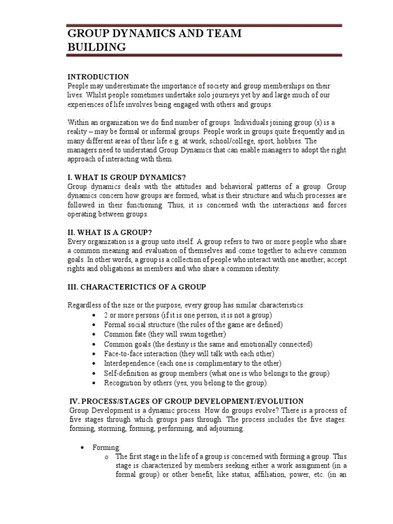 Enhancing Group Dynamics for Teams | PDF | Goal | Empowerment