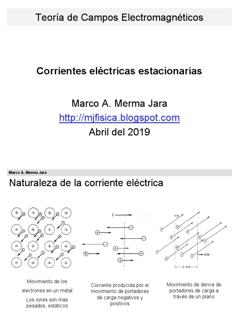 06 Corriente Electrica Estacionaria PDF | PDF | Resistividad Eléctrica y Conductividad ...